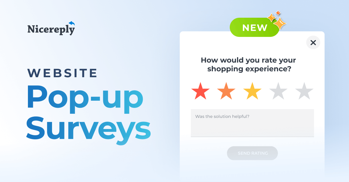 Website pop-up surveys | Nicereply
