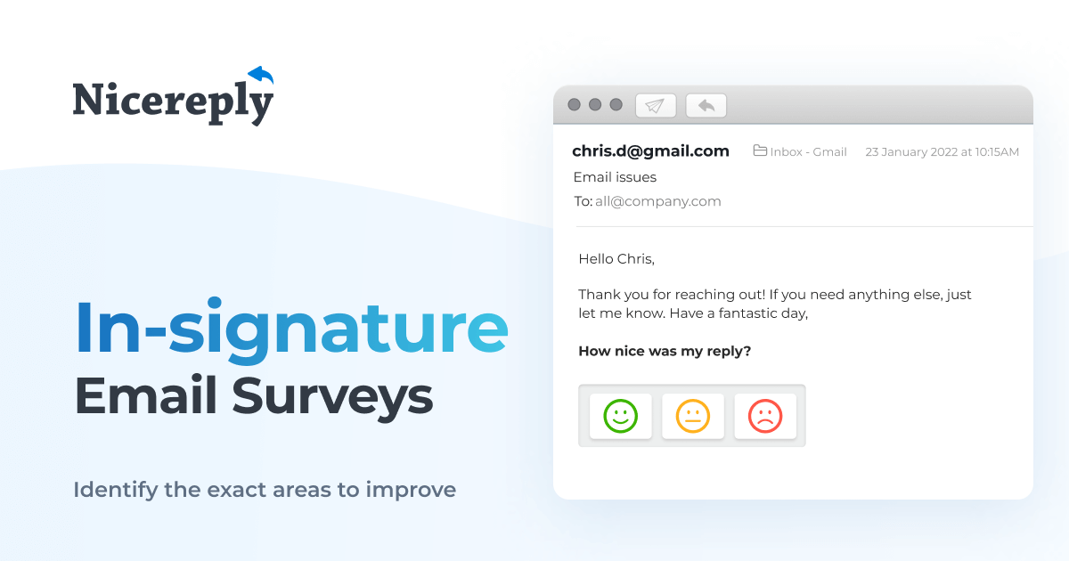 In-signature email surveys | Nicereply